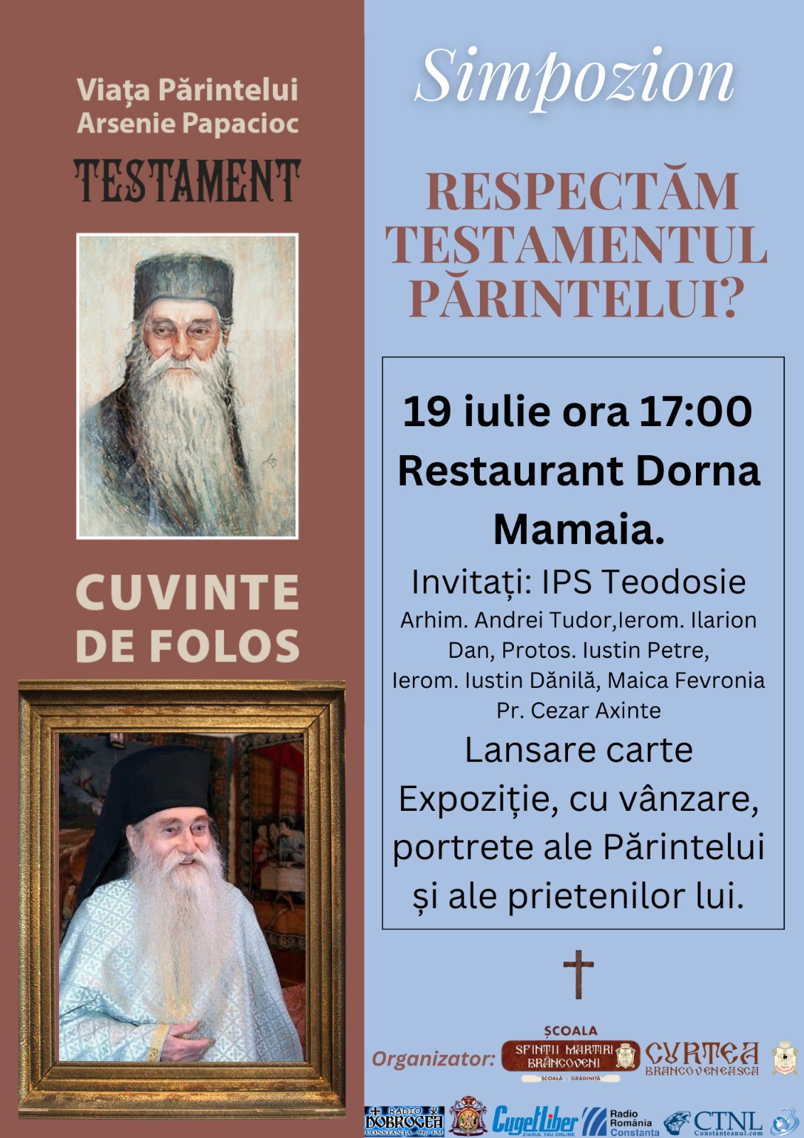 Serie de evenimente pentru comemorarea lui Arsenie Papacioc. 12 „vorbe ...